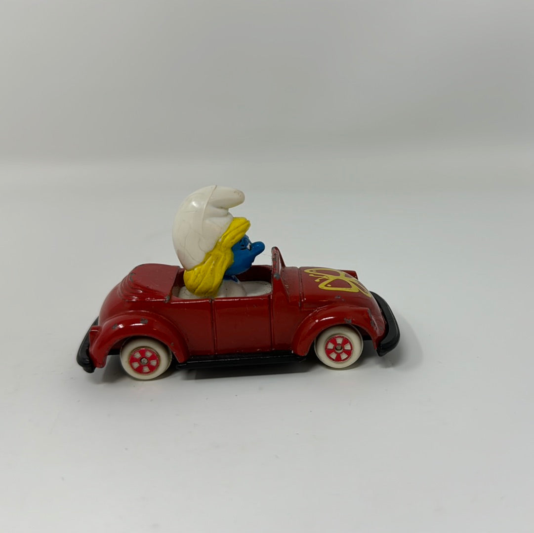 Smurfette Smurf #1 Toy Metal Car Vintage 1982 Ertl Smurf Co. Peyo ...