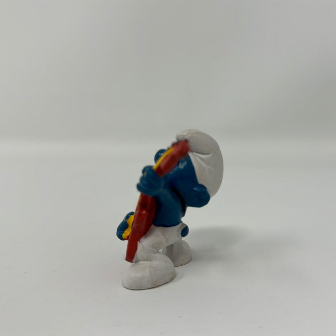Smurf Figurine Smurfs RockStar Guitar Player 1977 Vintage Schleigh Pey ...