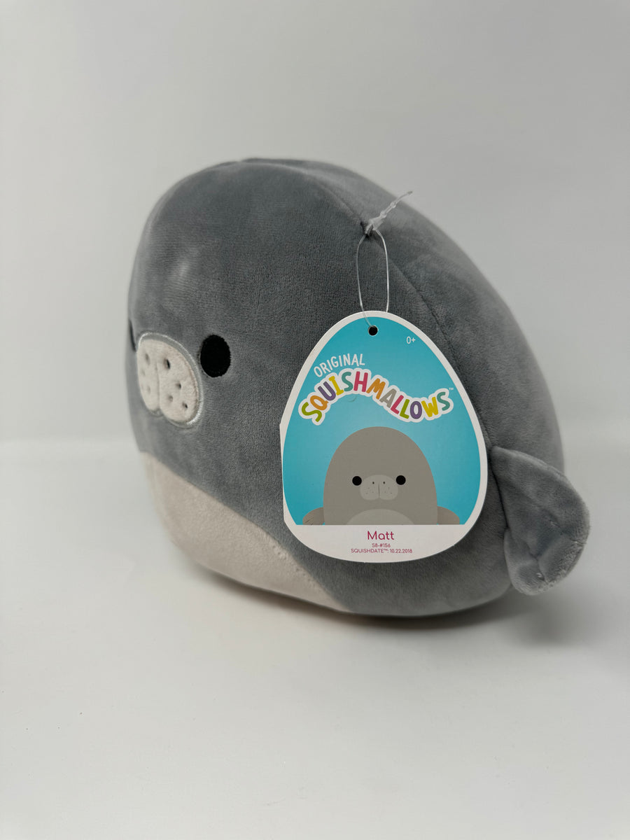 Squishmallow - Matt the Manatee - Gray - 8” - NWT – shophobbymall