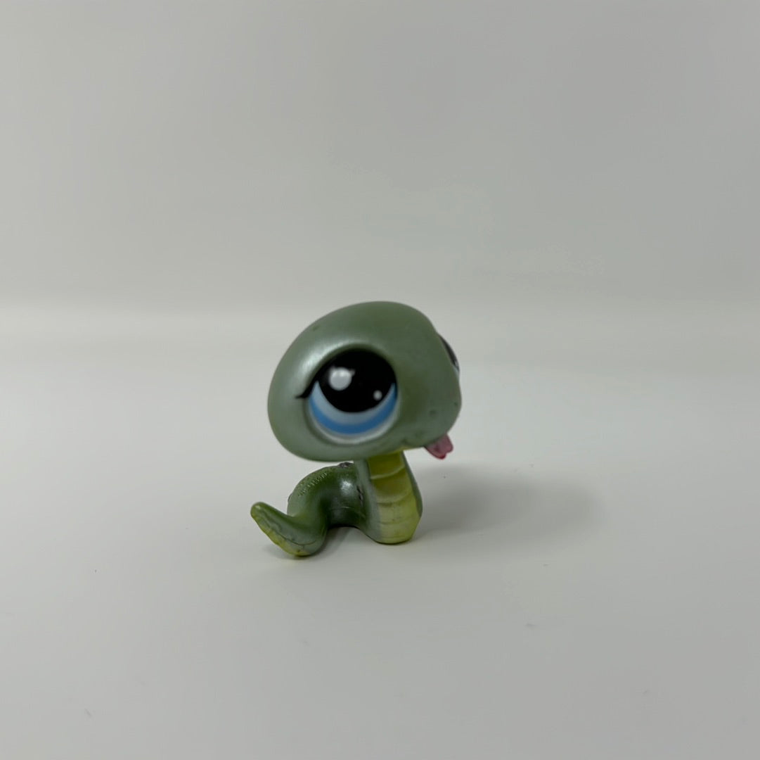 Littlest Pet Shop Shimmer Green Snake 969 Blue Eyes Tongue Out Special ...