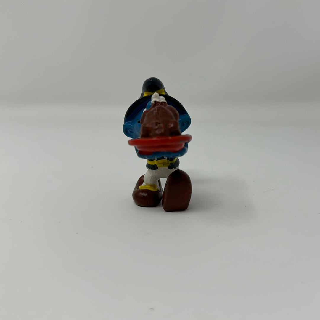 Vintage Thanksgiving Pilgrim Smurf Turkey Platter Figurine 1982 Schlei ...