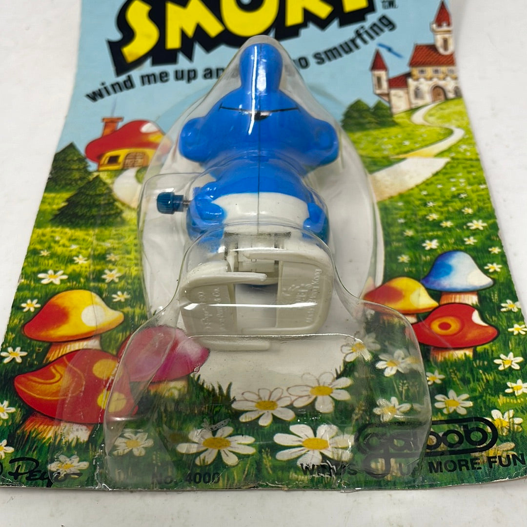 Galoob Walking Smurf Wind Up Toy Vintage 1982 Peyo Hong Kong ...