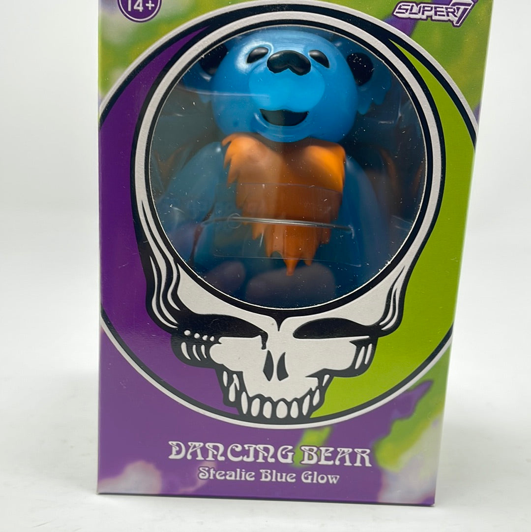 Super7 ReAction Figures Grateful Dead Dancing Bear GITD Stealie Blue G ...
