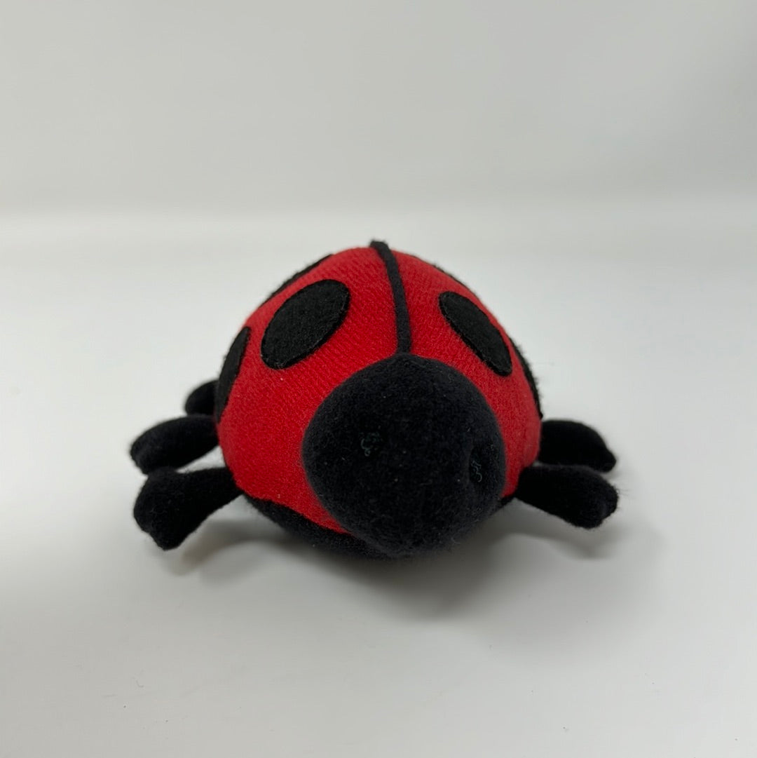 5" APPLAUSE LADY BUG PLUSH STUFFED BEAN BAG ANIMAL INSECT RED BLACK BR ...