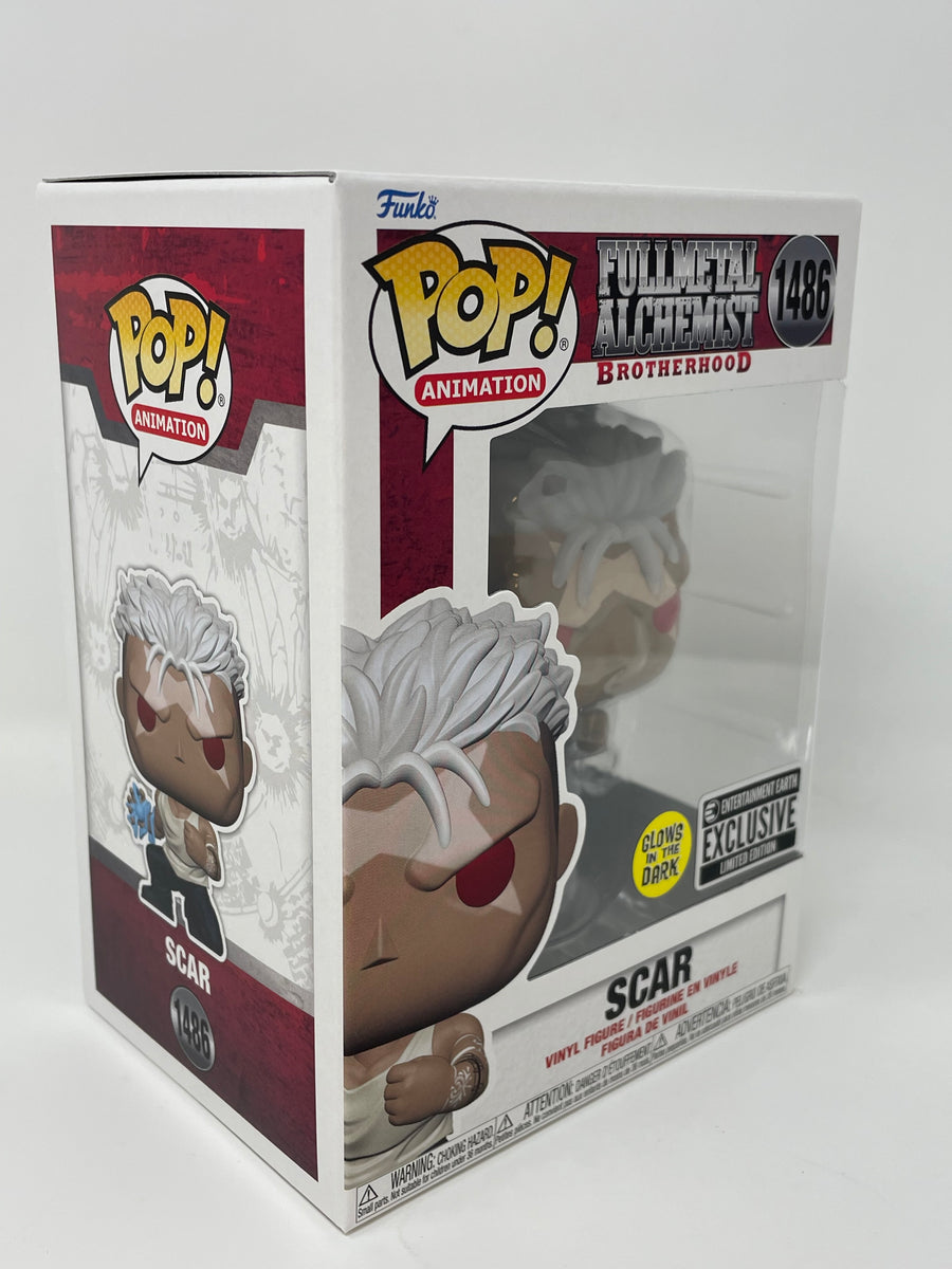 Funko Pop Animation Fullmetal Alchemist Brotherhood 1486 GITD Scar EE ...