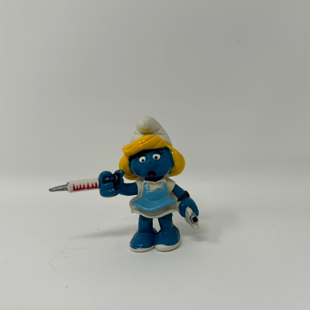 Smurfs Nurse Smurfette PVC figure Vintage Classic Smurf RN Nurses Day ...