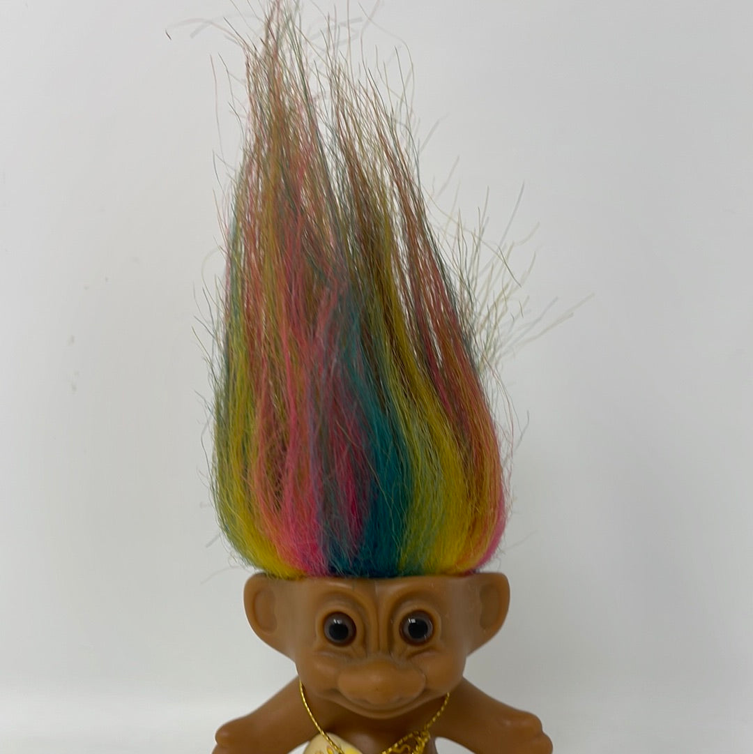 Russ Troll Doll Rainbow Hair Vintage 3” Lucky Bingo Good Luck Charm ...