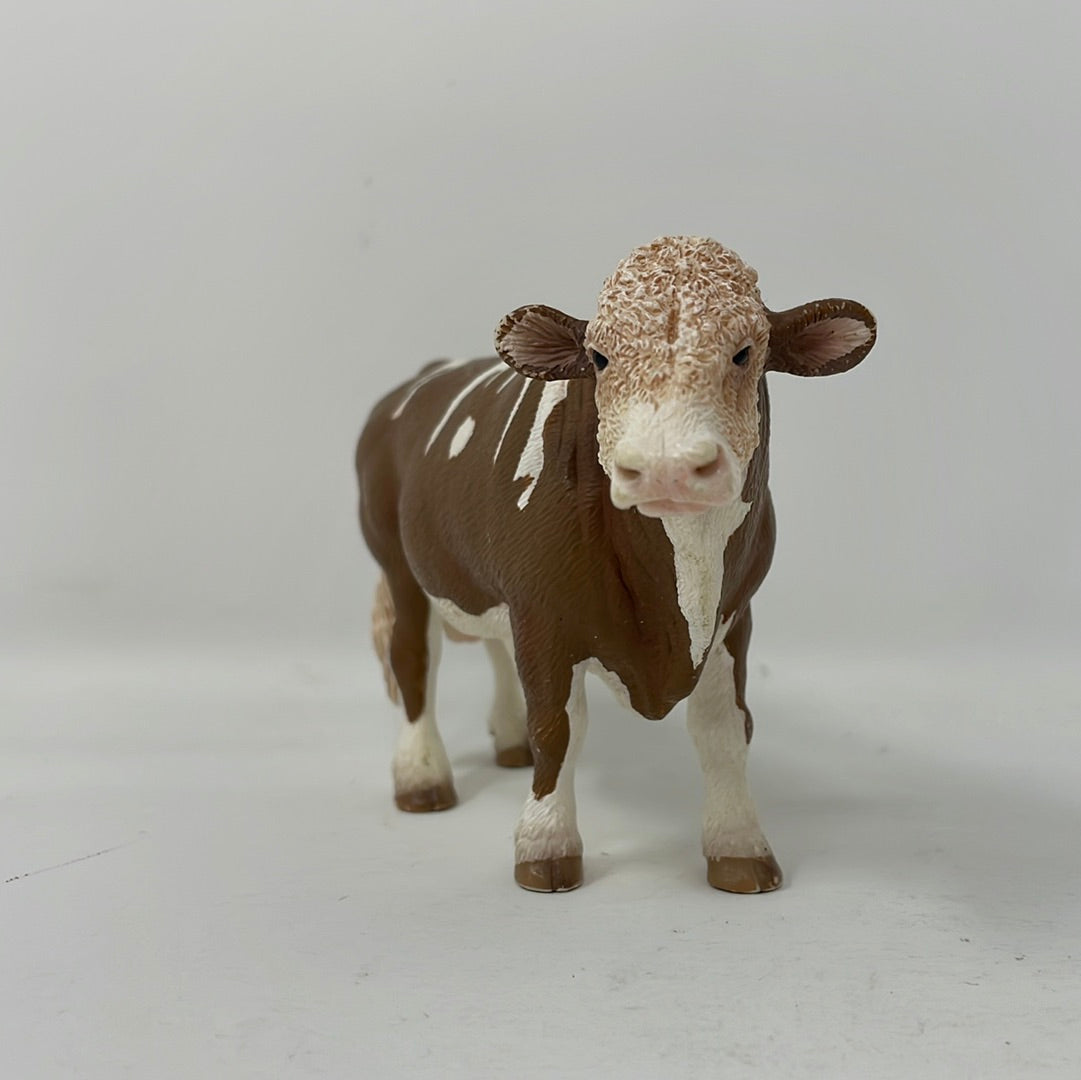 Vintage SCHLEICH Holstein Dairy Cow Figure Brown & White PVC Figurine ...