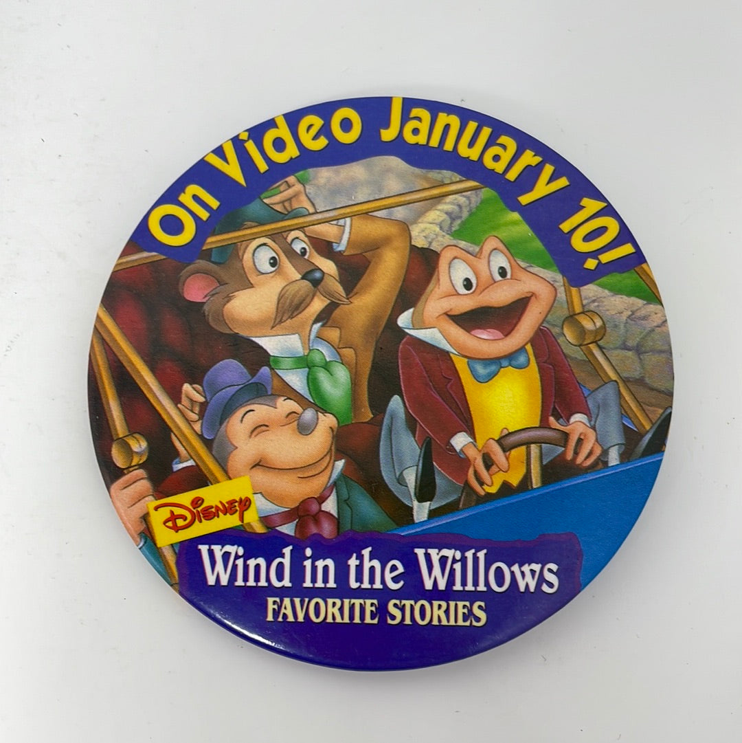 Vintage 1995 Disney Wind in the Willows Video Release Promo Pin Button ...