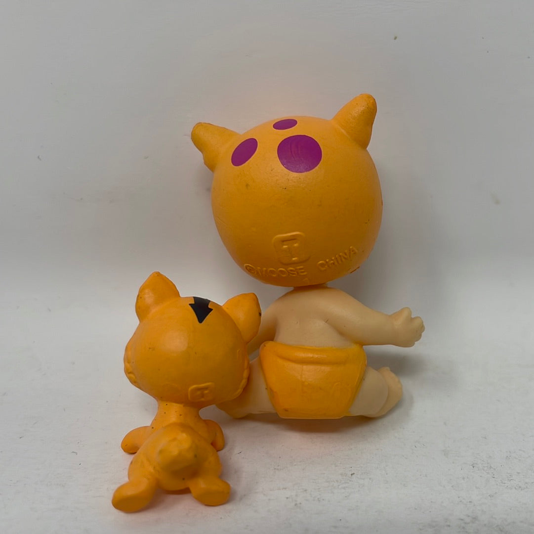 Twozies Figures Orange Cheetah Baby and Orange Cat Pet – shophobbymall
