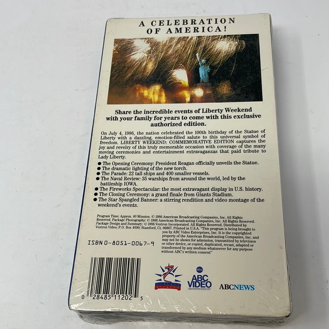 VHS ABCNEWS Presentation Liberty Weekend Commemorative Edition Sealed ...