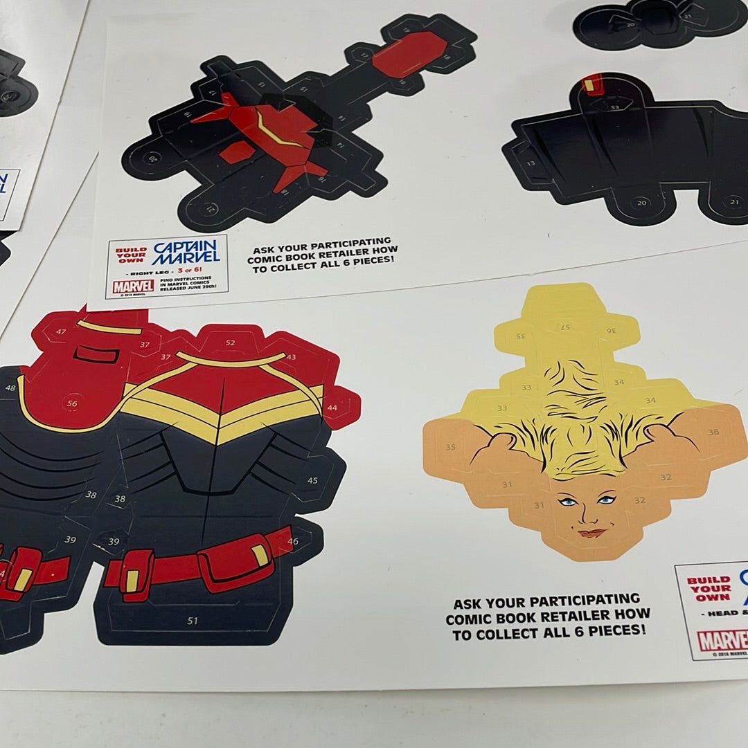 Marvel Comics Build Your Own Captain Marvel Paper Craft Sealed ...