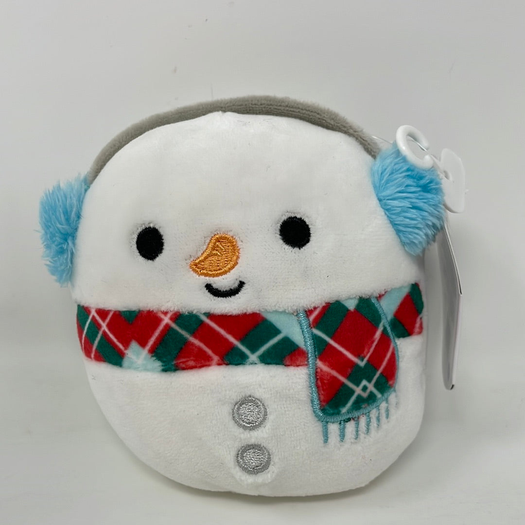 Squishmallow Manny the Snowman 4.5" UltraSoft Stuffed Christmas Holida ...