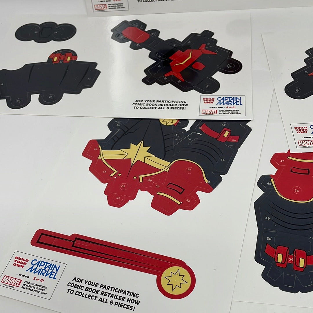 Marvel Comics Build Your Own Captain Marvel Paper Craft Sealed ...