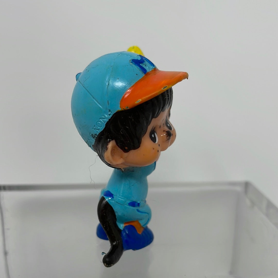 Vintage 1979 Sekiguchi Monchichi Baseball Boy Figure with Yellow Bat ...