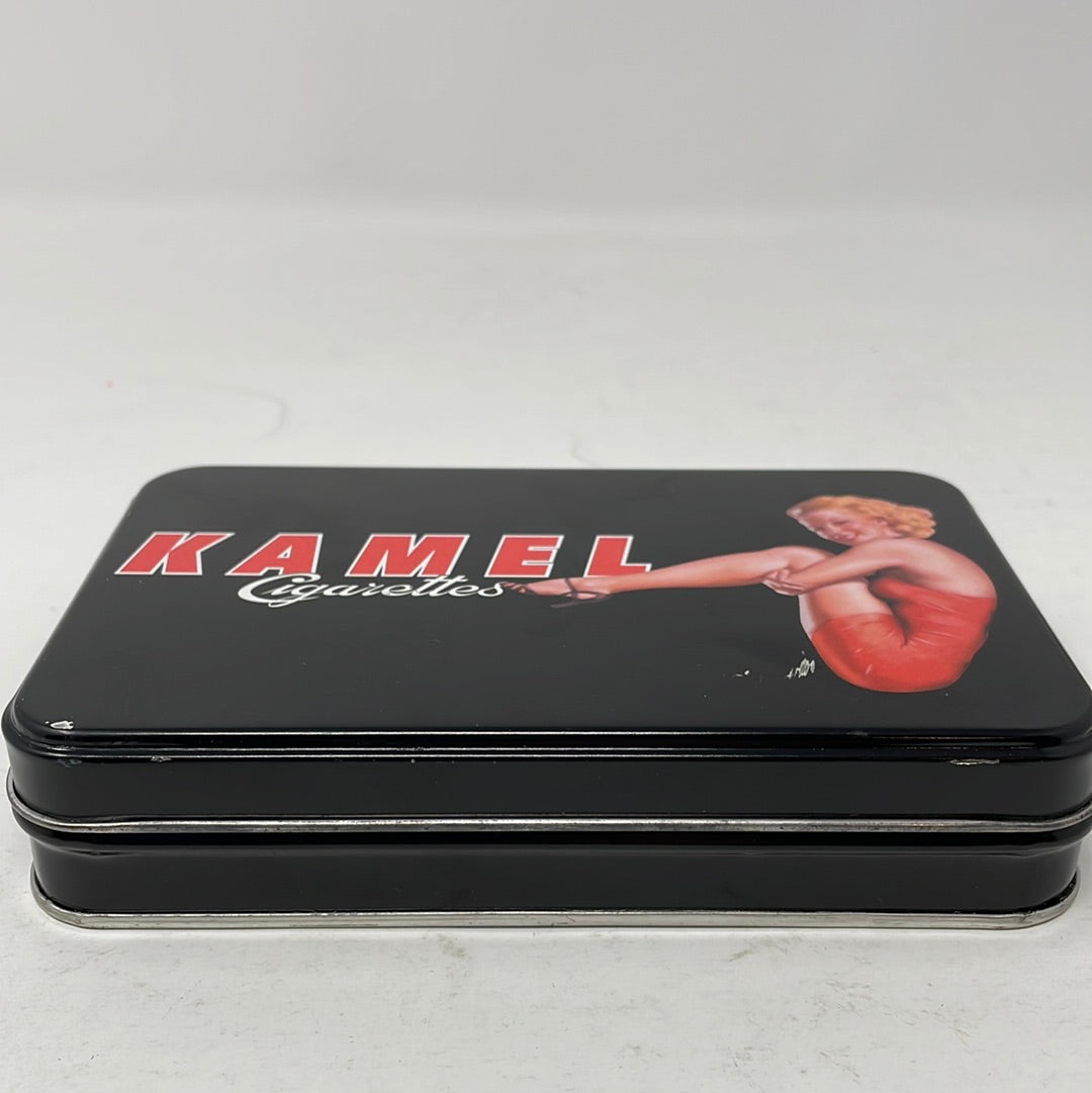 KAMEL Cigarettes Vintage Pin-Up Tin 2 Double Decks Original Sealed Pla ...