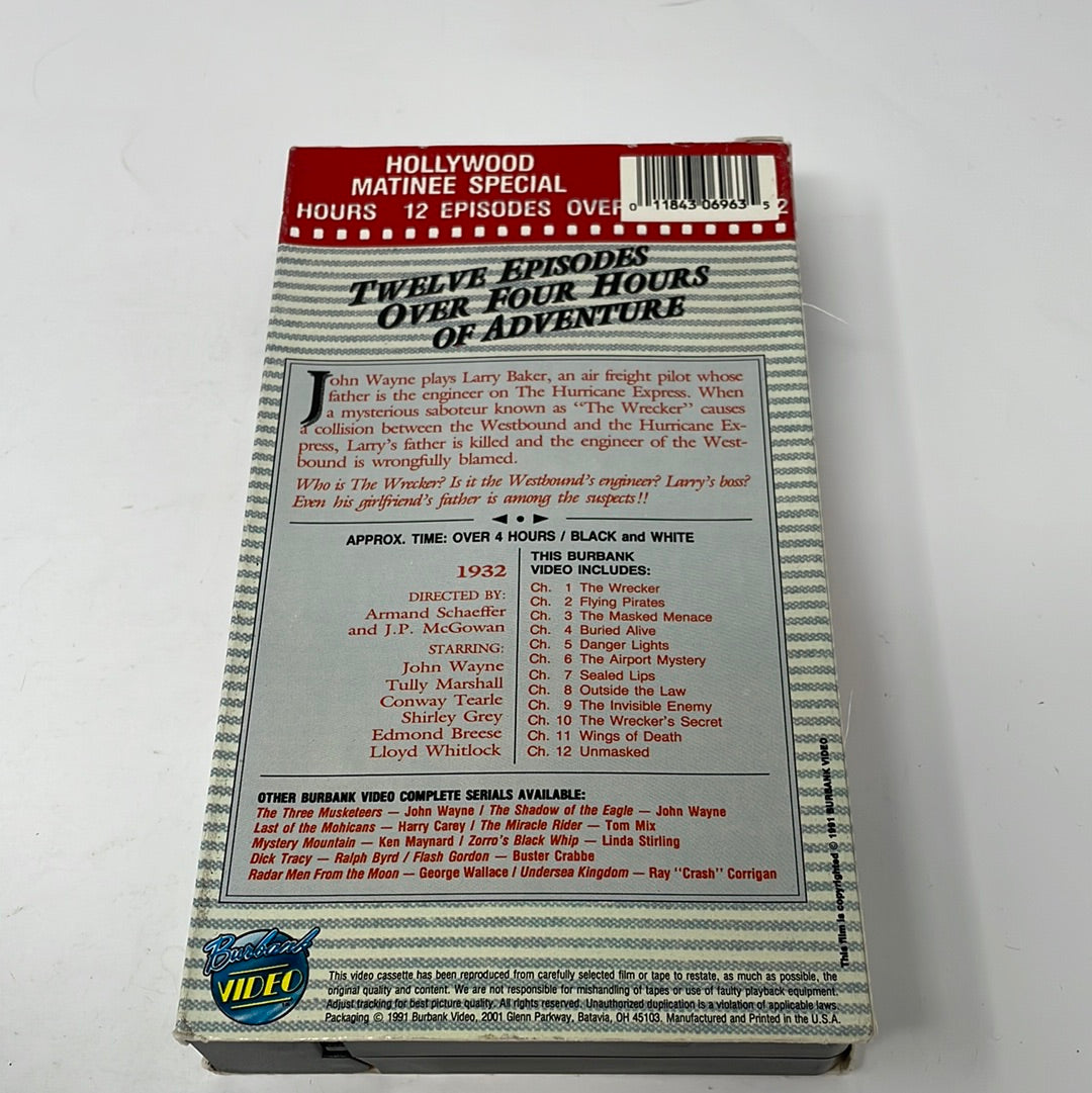 VHS Hollywood Matinee Special John Wayne “The Hurricane Express ...