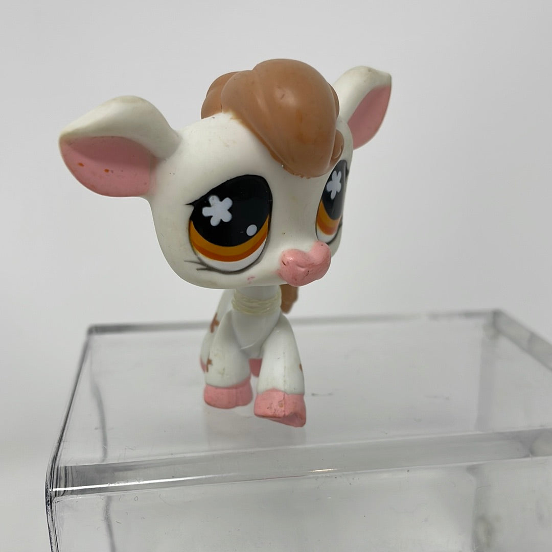 LPS Littlest Pet Shop Cow With Orange/Brown Eyes – shophobbymall