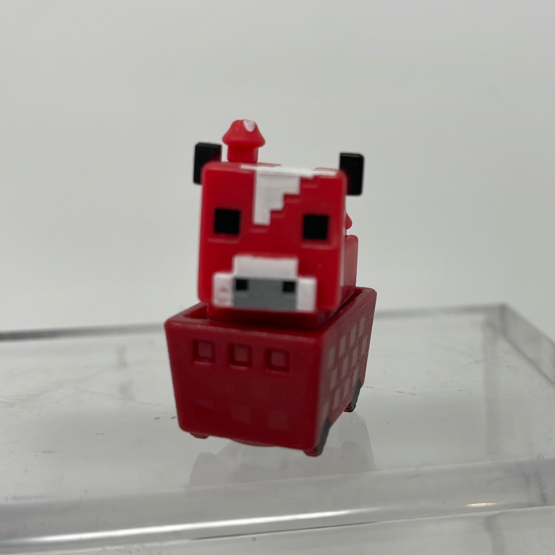 Minecraft Mini-Figures Series 7 1" Rolling Mooshroom in Minecart Red C ...