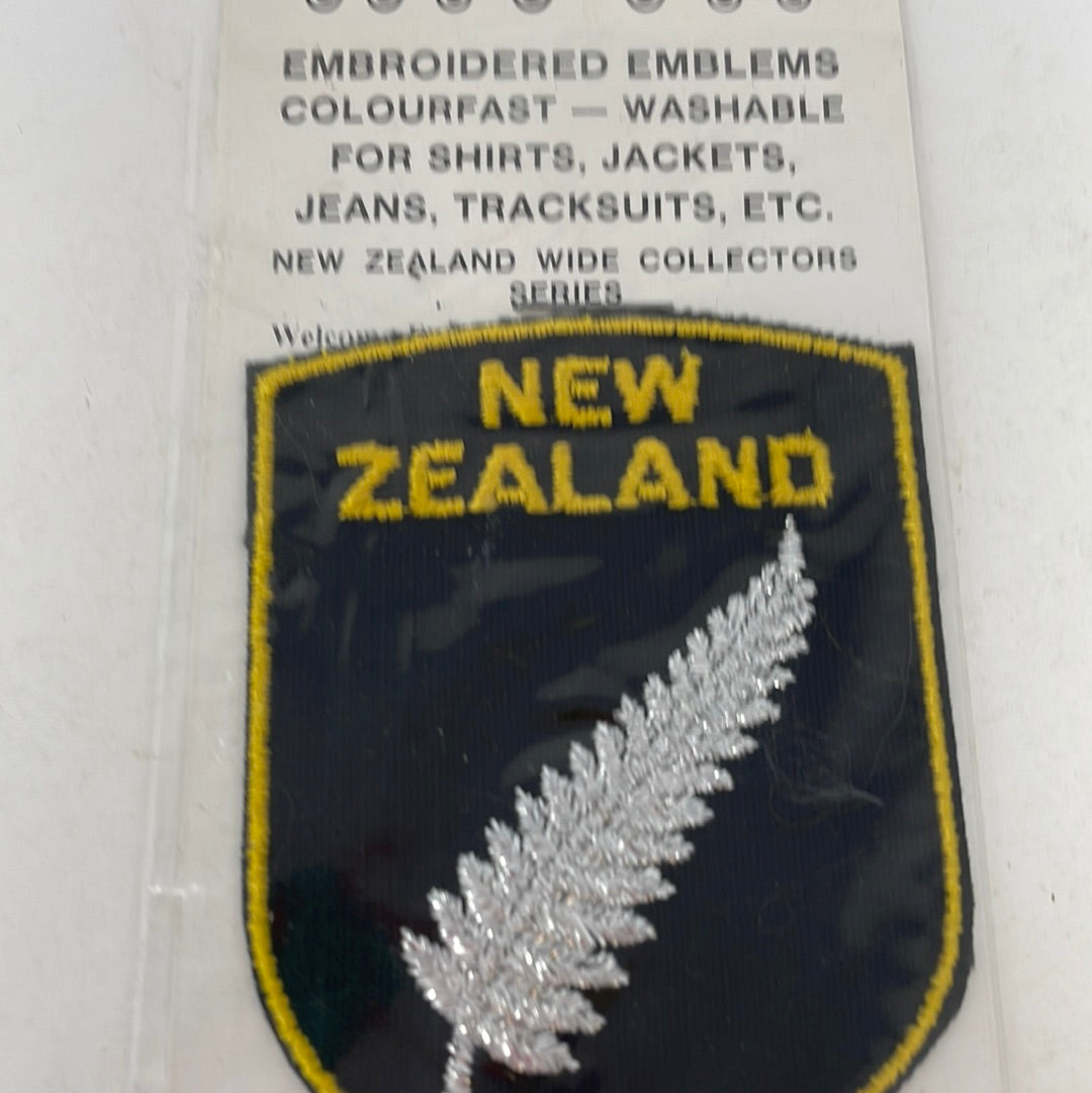 Wivvit Embroidered Silver Fern Leaf New Zealand Sew on Patch ...