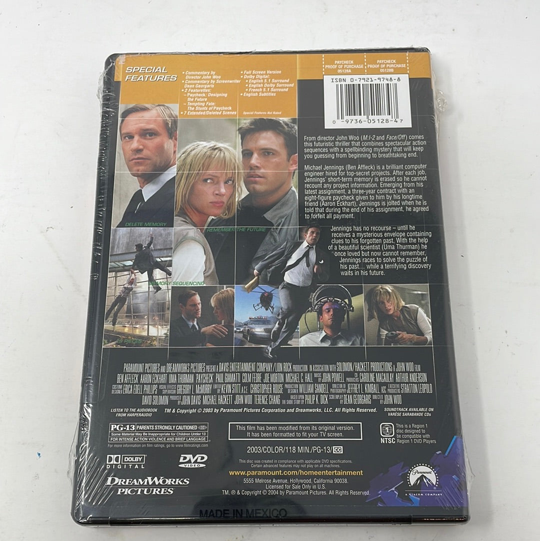 DVD Paycheck Full Screen Collection Special Collectors Edition (Sealed ...