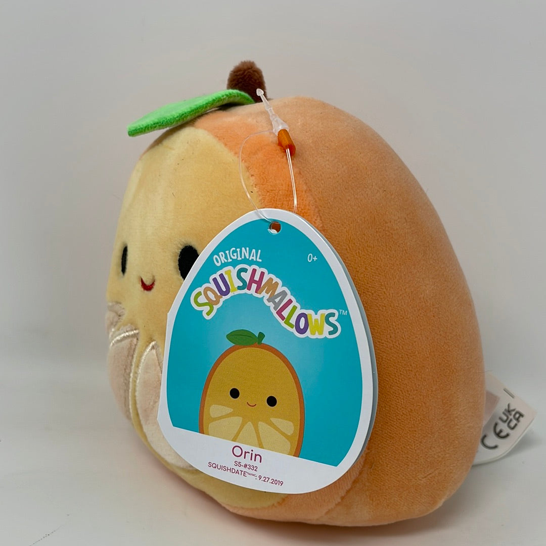 New Squishmallow 5" Orin the Orange Fruit Squad Plush Squishmallows Ke ...