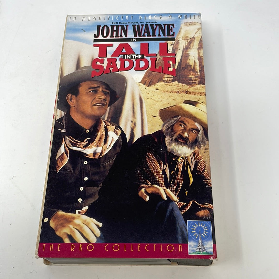 VHS The Magnificent Black & White John Wayne in Tall In The Saddle The ...