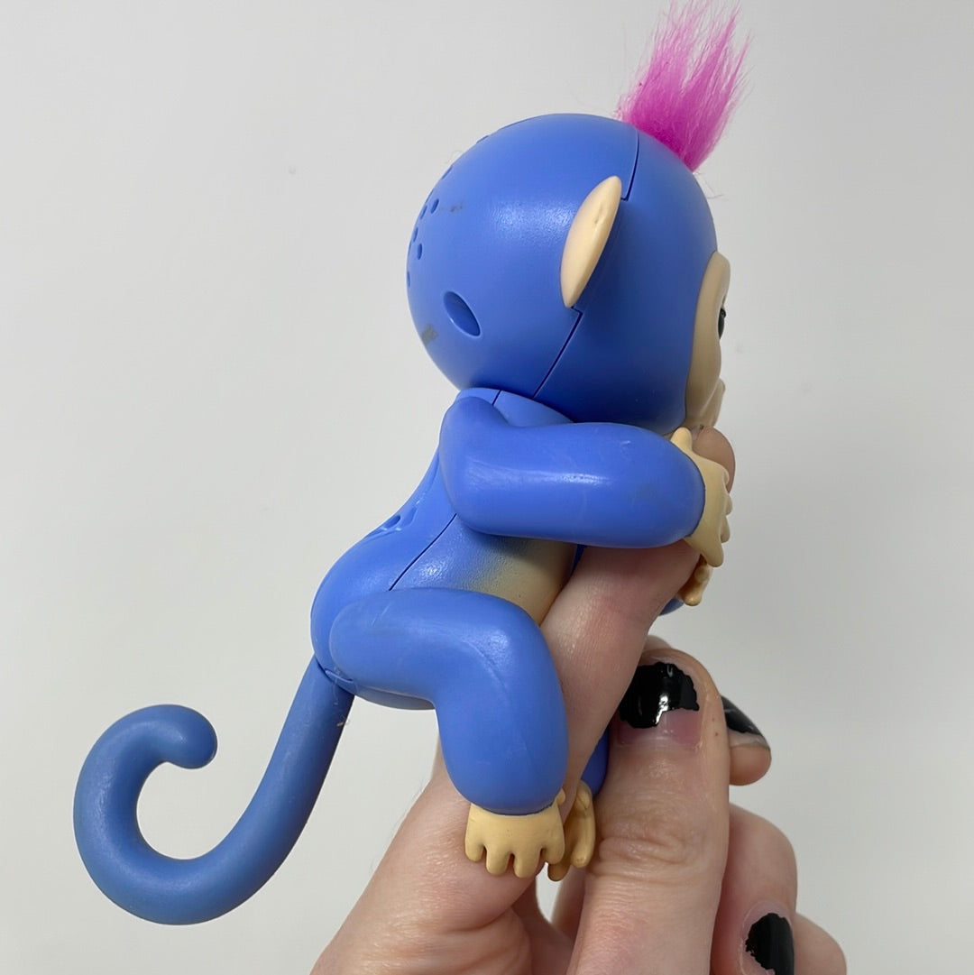 WowWee Fingerlings Monkey, Interactive Toy, Blue w/Pink Hair ...