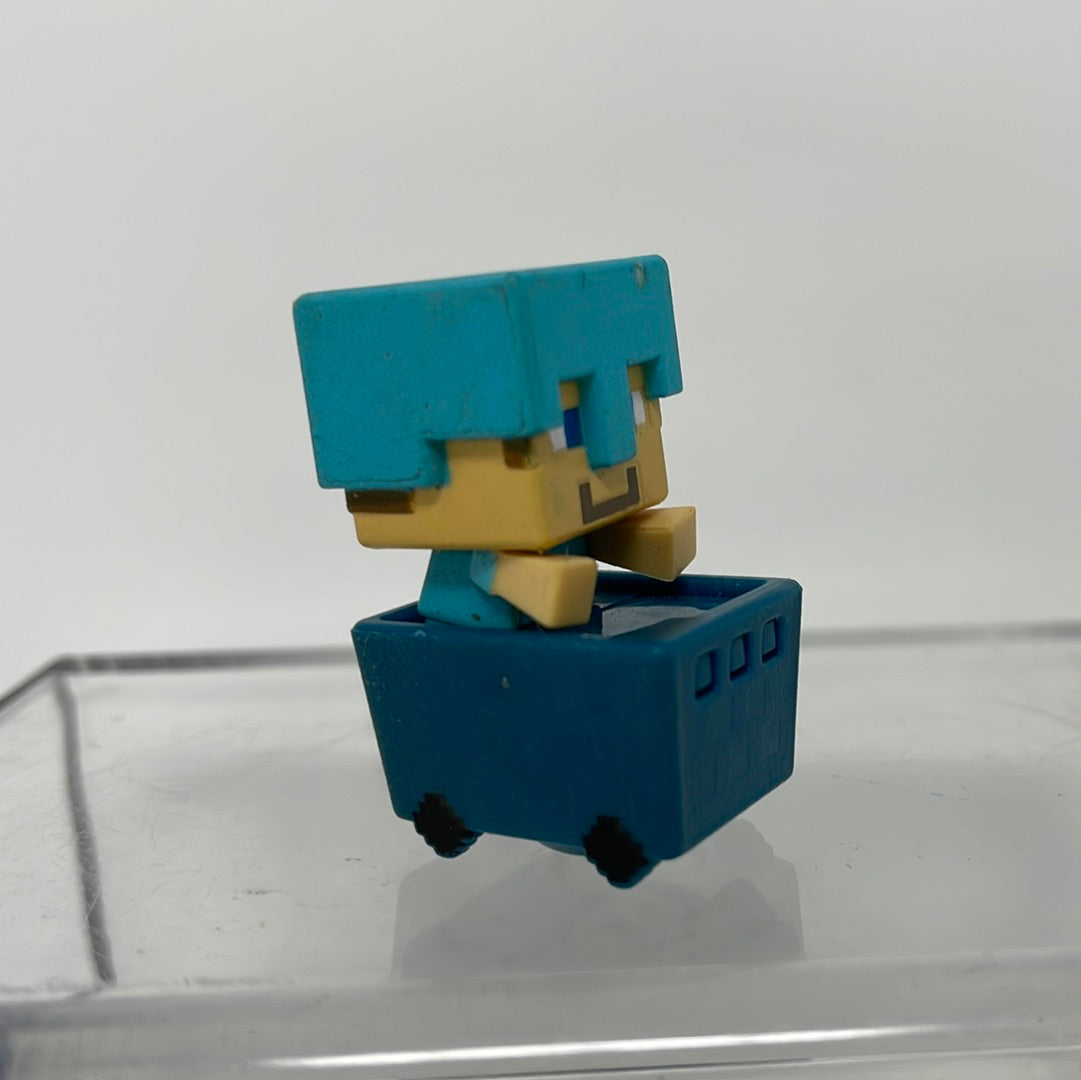 Mojang Minecraft Minecart Series Diamond Steve in Minecart Mini Figure ...