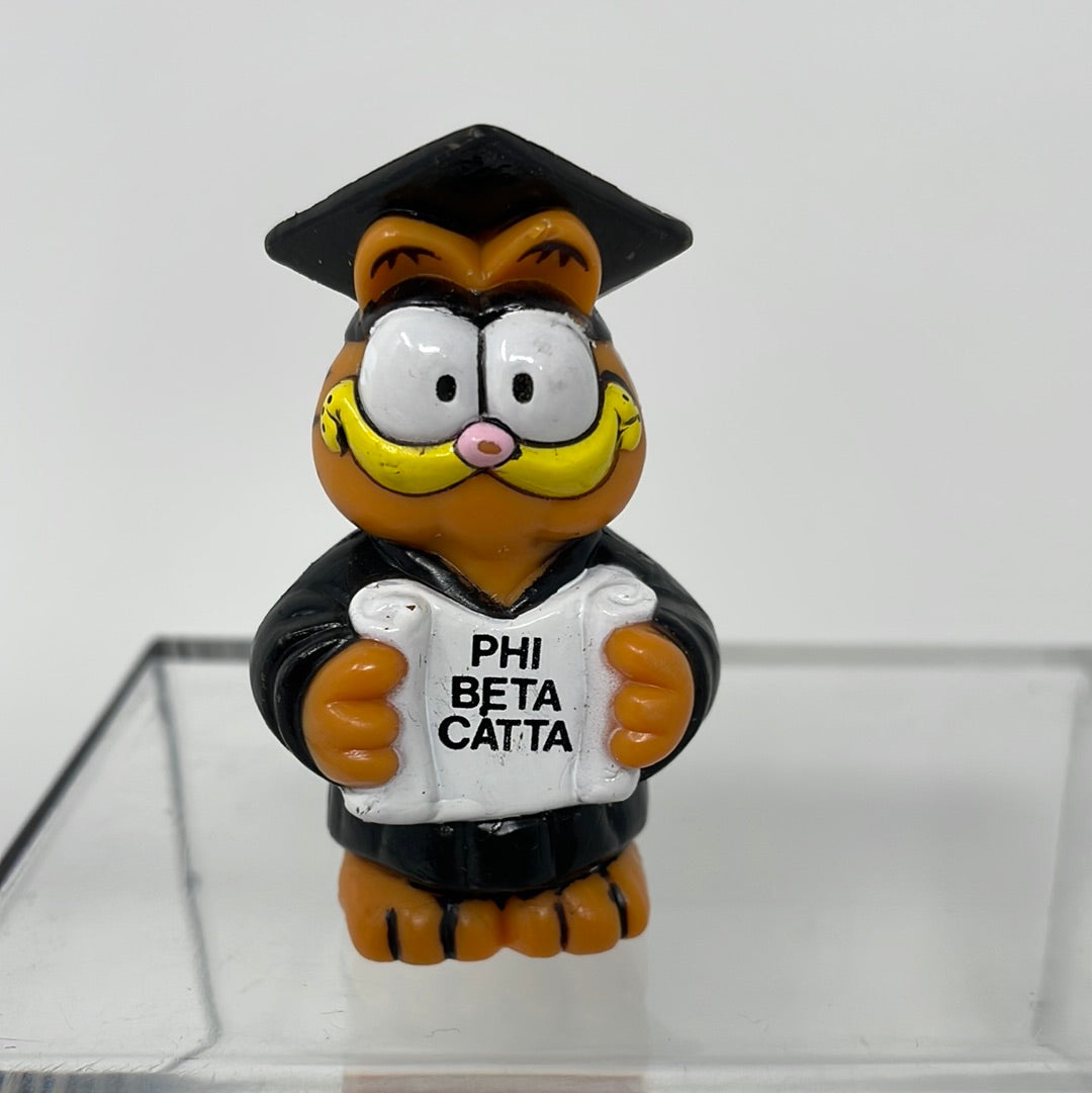 Vintage Garfield School Graduation CAP GOWN PVC Figure – shophobbymall