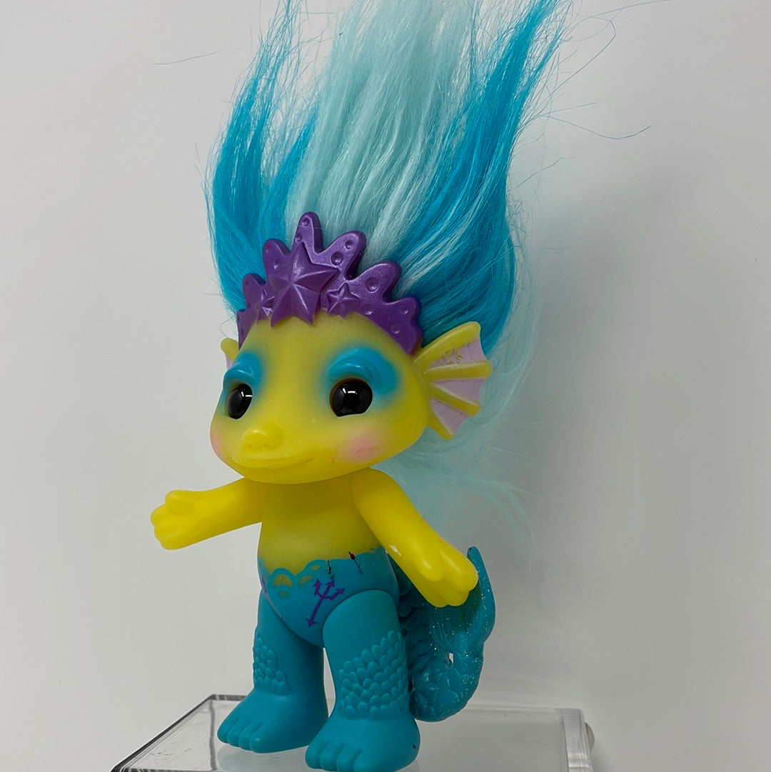 ZELF Troll Sheldon Neptune Sea Monster Siren 7" Green Blue Figure Doll ...