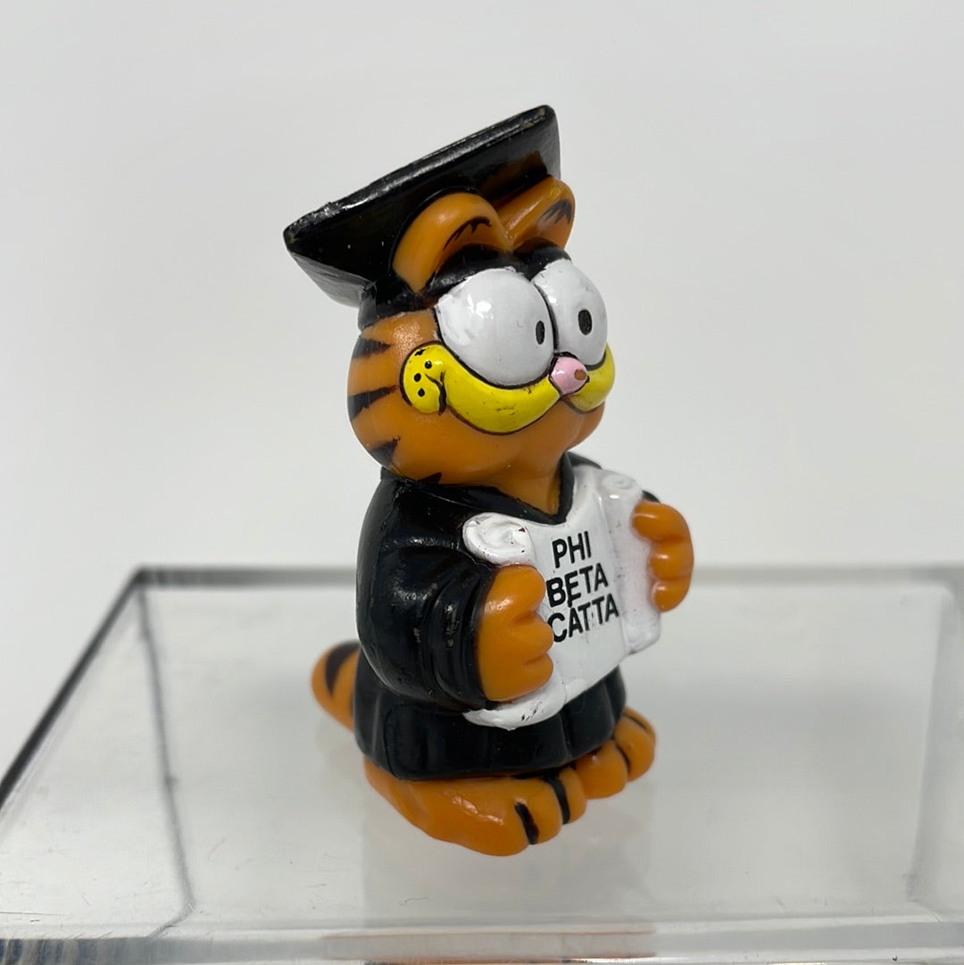 Vintage Garfield School Graduation CAP GOWN PVC Figure – shophobbymall